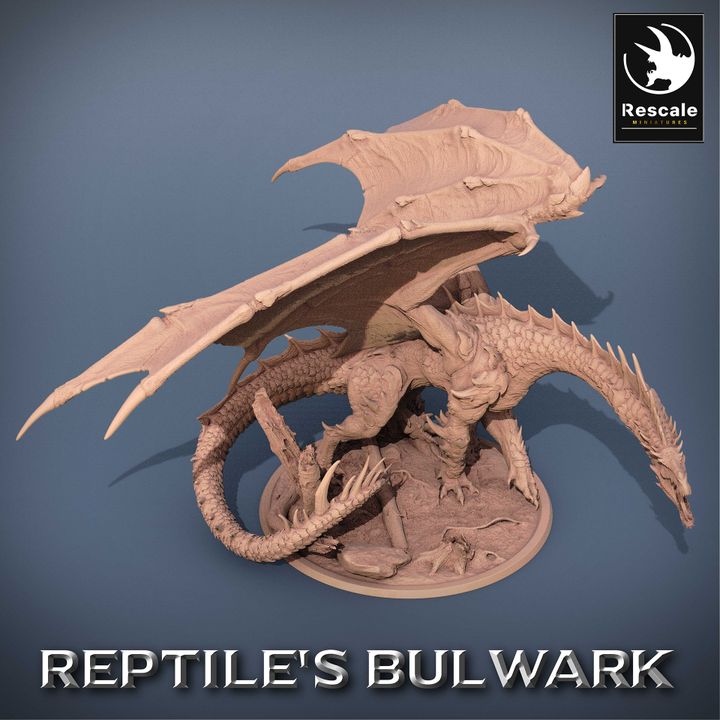 3D Printable Legendary Chromatic Green dragon by Rescale Miniatures