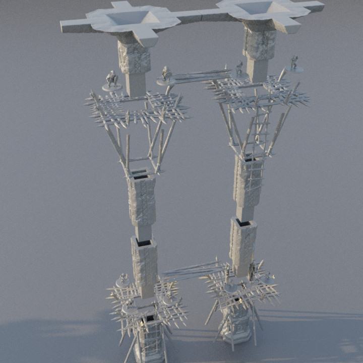 3D Printable Infested Dwarf Pillars - Tabletop Terrain - 28 MM by ...