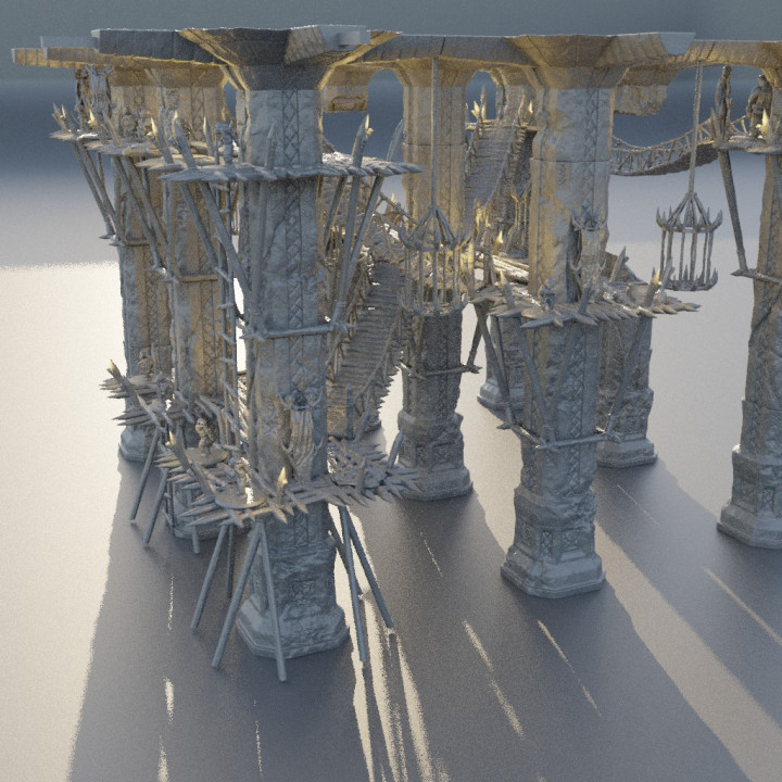 3D Printable Infested Dwarf Pillars - Tabletop Terrain - 28 MM by ...