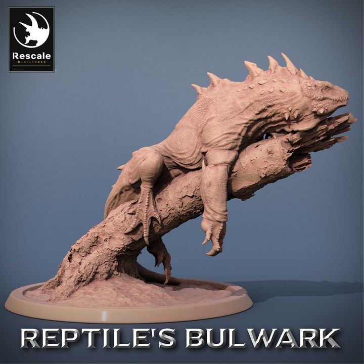 3D Printable Crested Varan Sleep by Rescale Miniatures