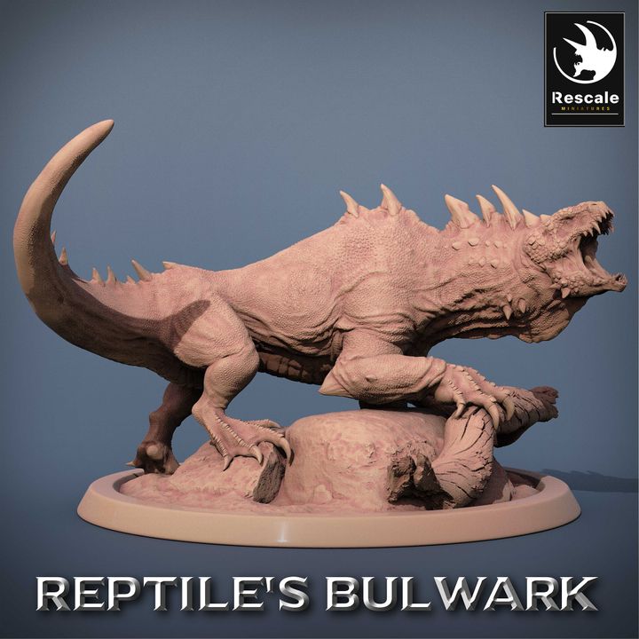 3D Printable Crested Varan Crawl by Rescale Miniatures