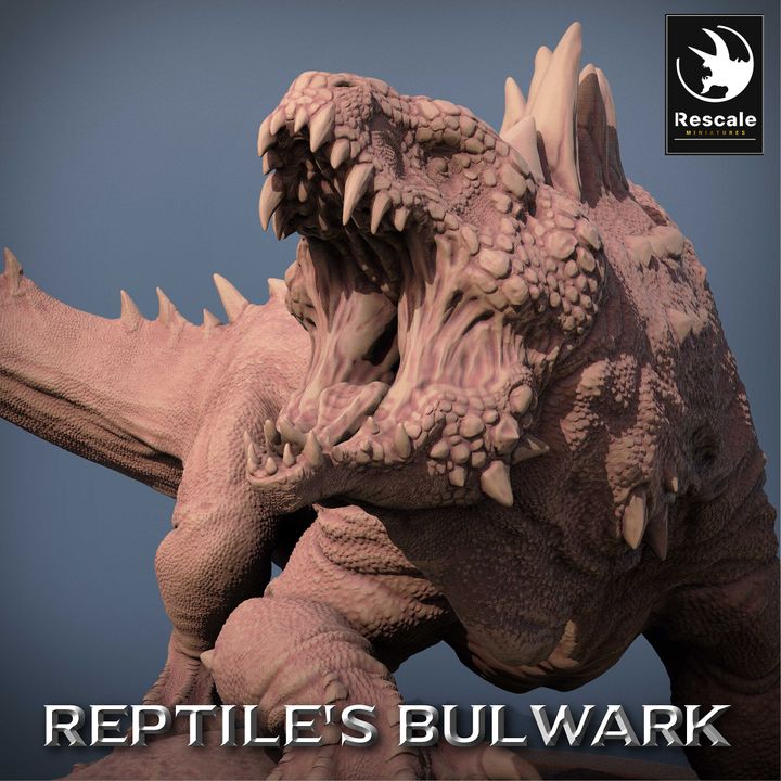 3D Printable Crested Varan Crawl by Rescale Miniatures