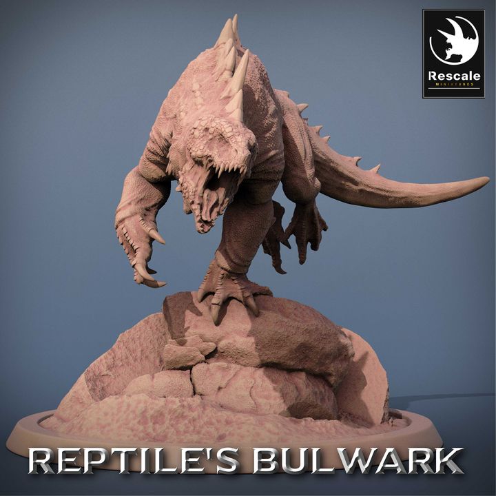 3D Printable Crested Varan Jump by Rescale Miniatures