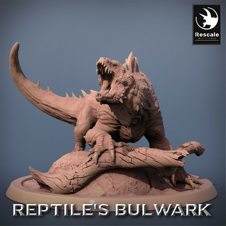 3D Printable Pack Crested Varan by Rescale Miniatures