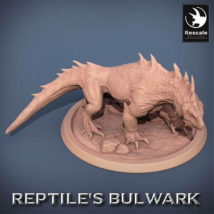 3D Printable Pack Crested Varan by Rescale Miniatures