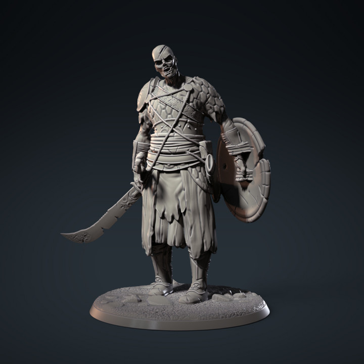 3D Printable Undead warrior shield by clynche art
