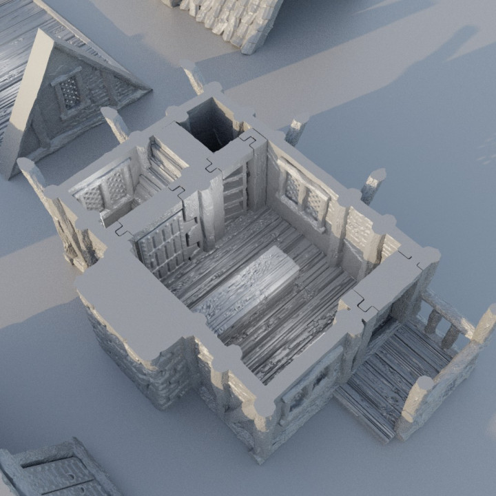 3D Printable Shady Guild House - Tabletop Terrain - 28 MM by MiniatureLand