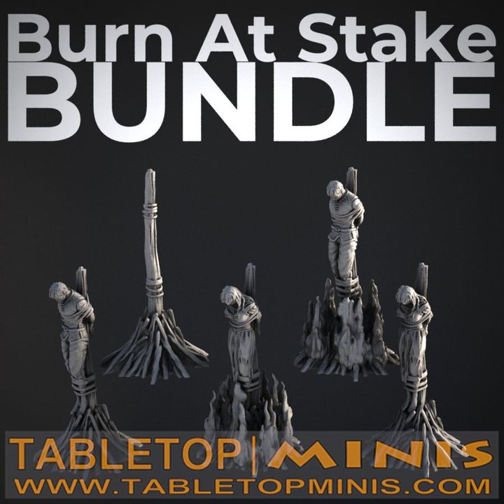 3D Printable Burn At Stake Bundle by TableTopMinis