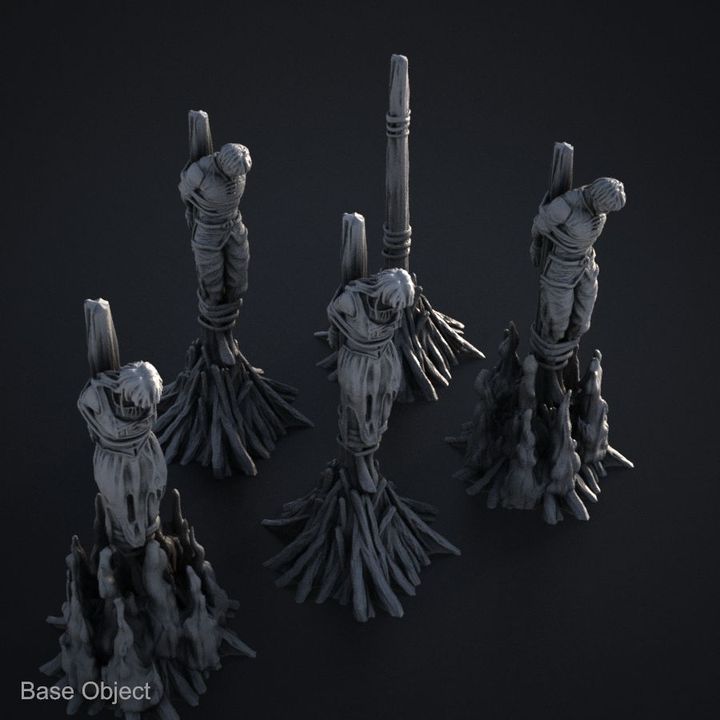 3D Printable Burn At Stake Bundle by TableTopMinis