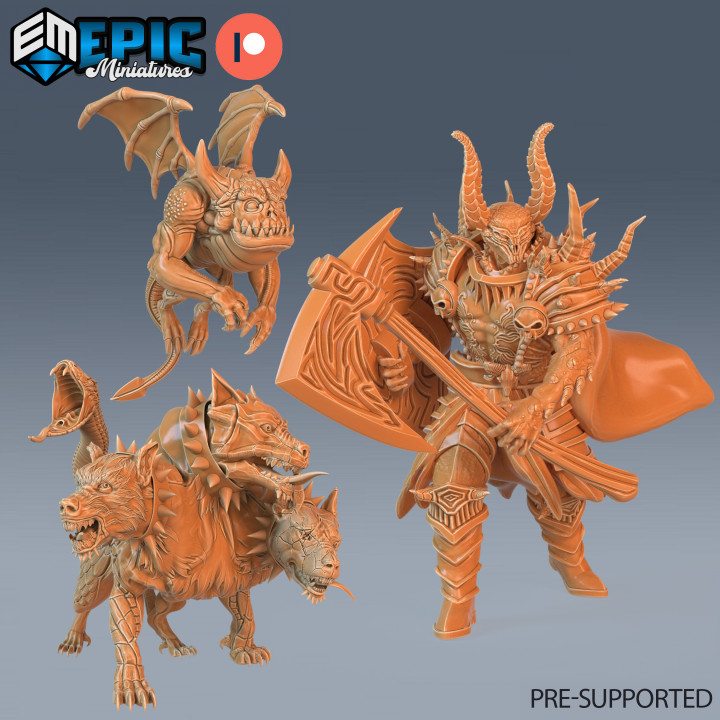 3D Printable Devil Warlord - Cerberus - Hell Spawn Team A / Hell ...