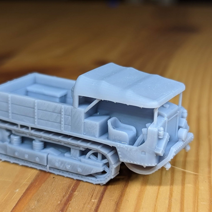3D Printable Schneider CD Artillery Tractor (WW1, France) by Wargame3d