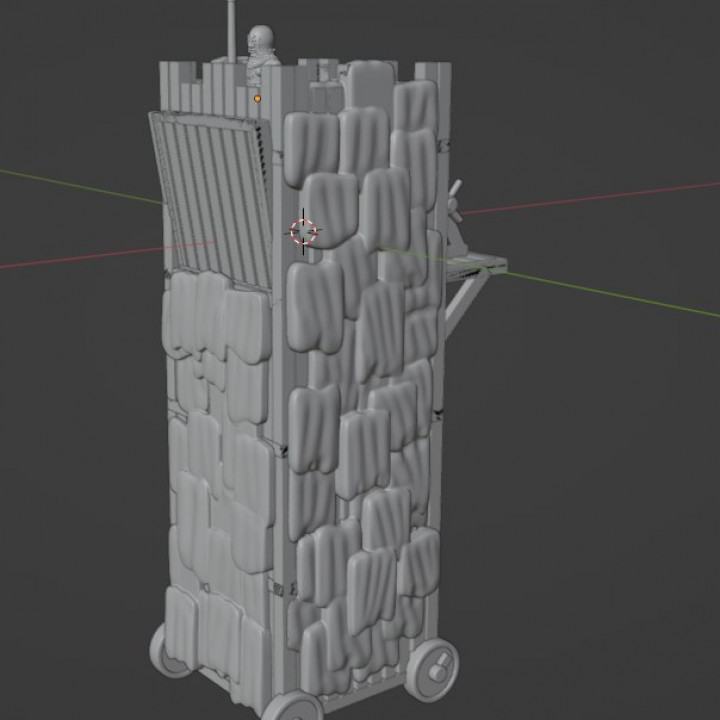 3D Printable 6-15mm Medieval Siege Towers HYW-11 by Turner Miniatures