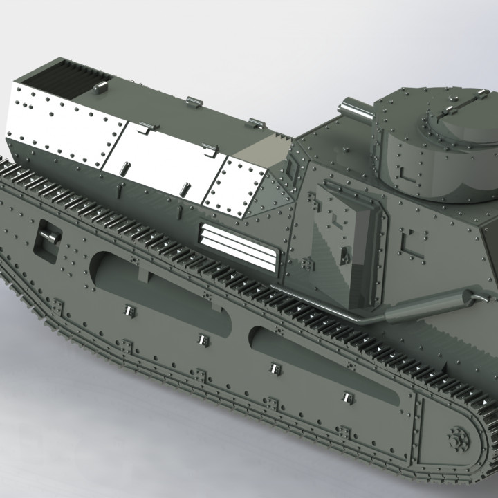 3D Printable Leichter Kampfwagen II (LKII) (WW1, Germany) by Wargame3d