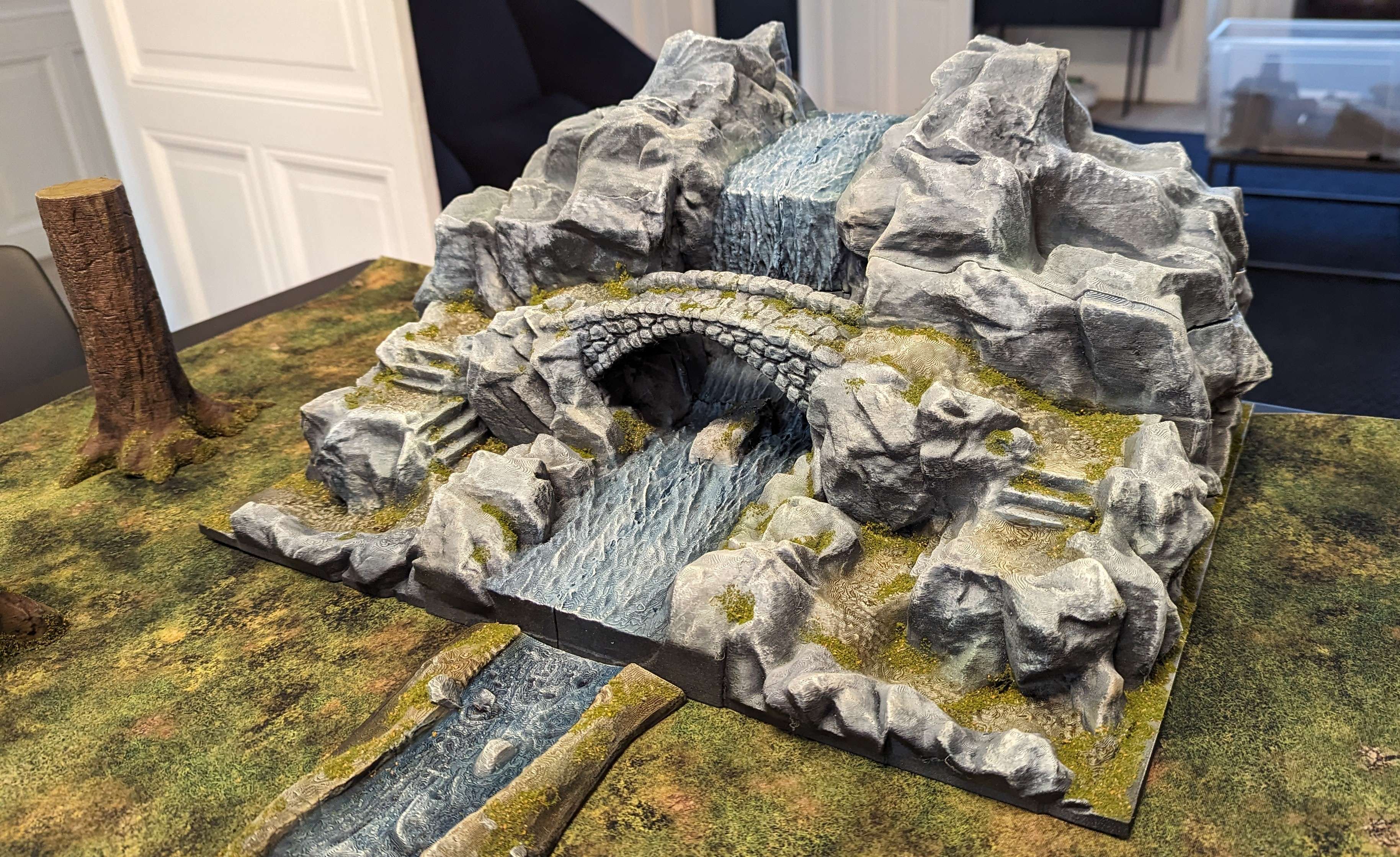 3D Printable Waterfall Bridge - Tabletop Terrain - 28 MM by MiniatureLand