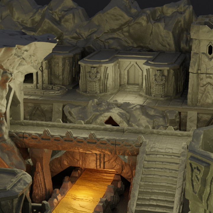 3D Printable Underground Dwarf Village - Tabletop Terrain - 28 MM by ...