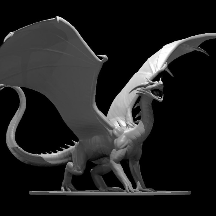 3D Printable Mithral Dragon by Miguel Zavala