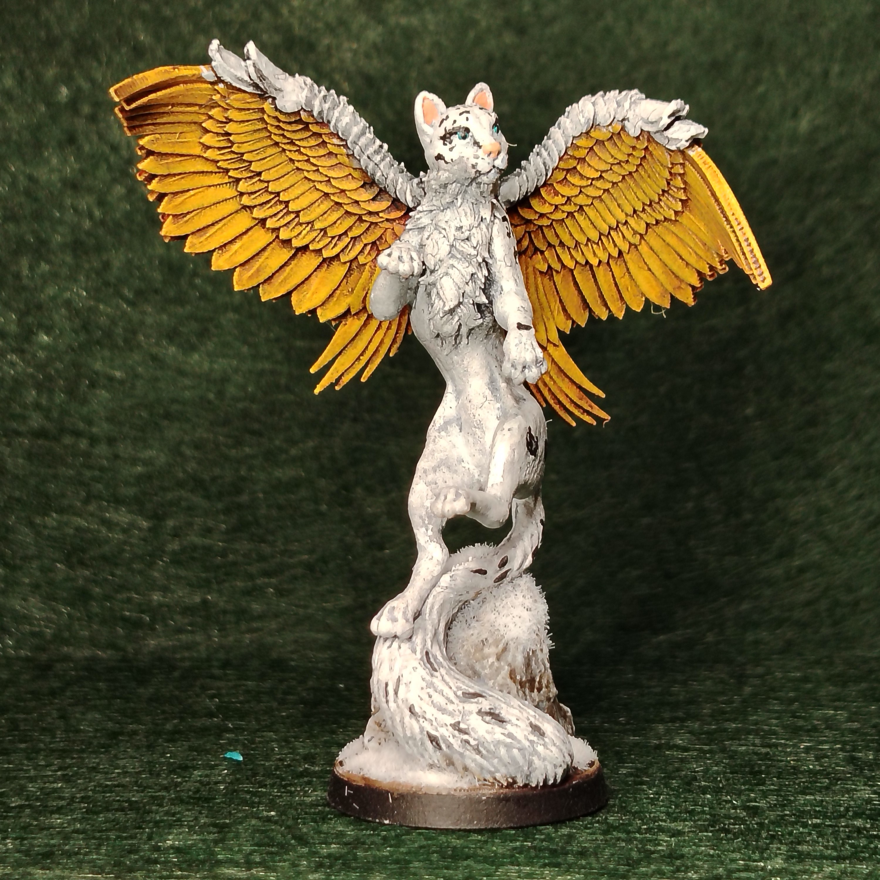 3D Printable Nunu - WInged Cat Familiar by Artificers_Mini