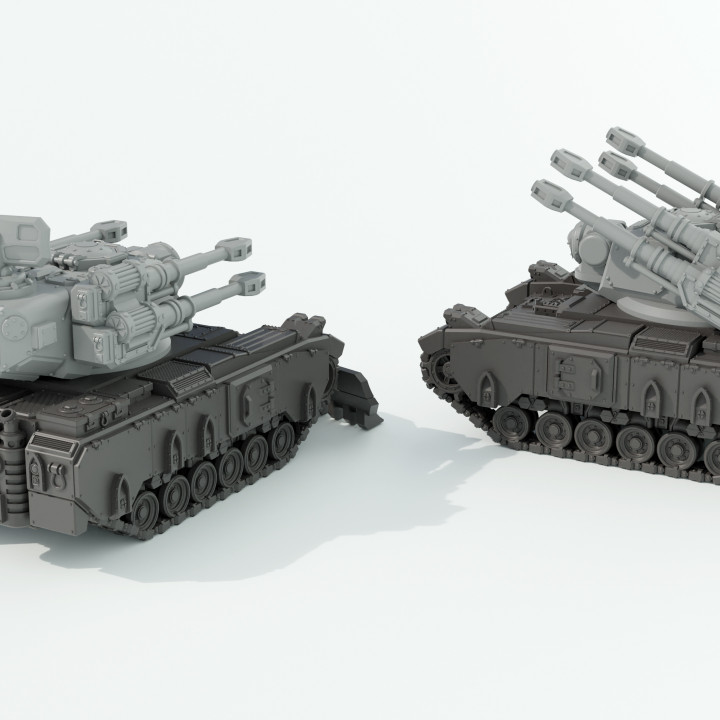 3D Printable Wendigo-Pattern Mobile Anti-Aircraft Turret Pack by ...