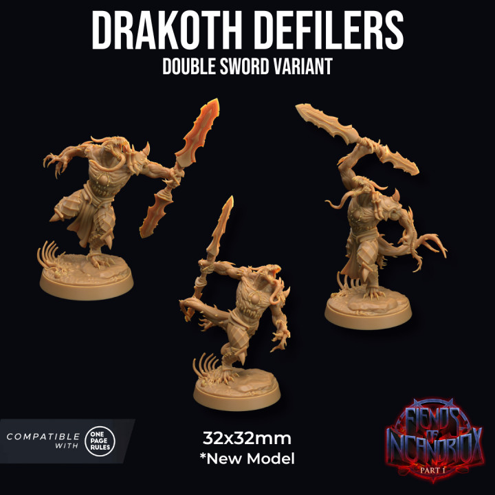 3D Printable Drakoth Defilers | PRESUPPORTED | Fiends of Incadriox by ...