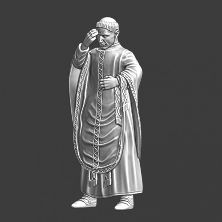 3D Printable Medieval Priest praying by Northern Crusades Miniatures