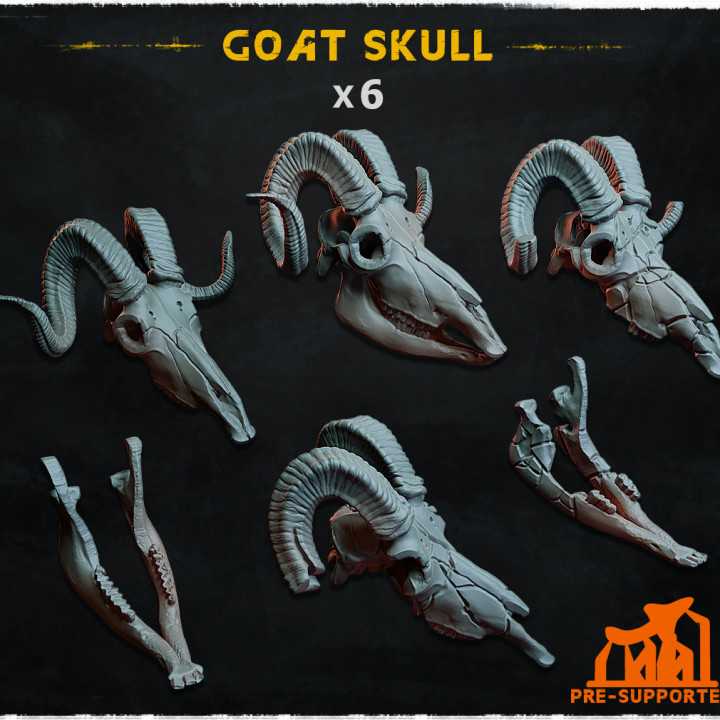 3D Printable Goat Skull -Basing Bits 1.0 by Zabavka Workshop