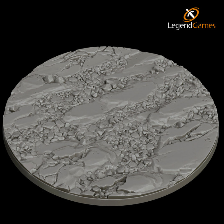 3D Printable LegendGames Natural Stone Bases - 130mm Round x1 by Legend ...