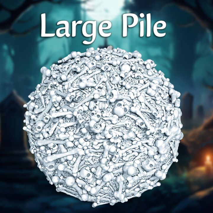 3D Printable Large/Small Bone Pile by Krakulu