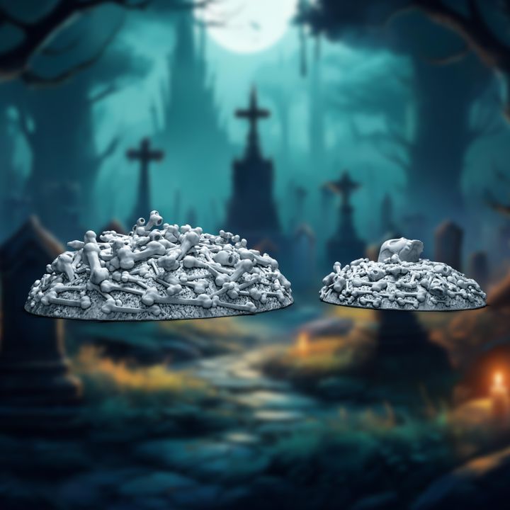 3D Printable Large/Small Bone Pile by Krakulu