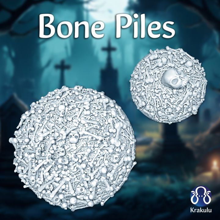 3D Printable Large/Small Bone Pile by Krakulu