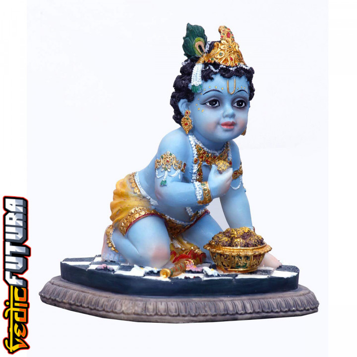 3D Printable Divine Baby Krishna Loves His Sweets by VedicFutura
