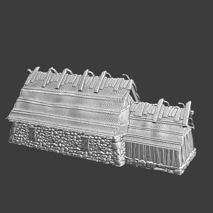 3D Printable Medieval peasant house model by Northern Crusades Miniatures