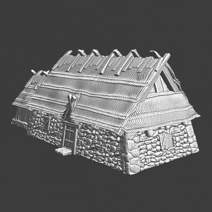 3D Printable Medieval peasant house model by Northern Crusades Miniatures