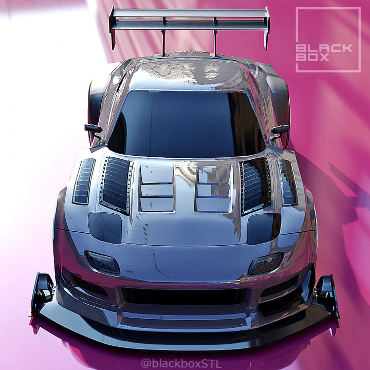 3D Printable TIME ATTACK RX7 Bodykit FOR Tamiya 1/24th Modelkit by ...