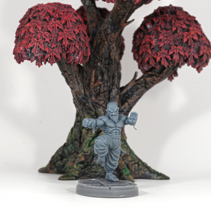 3D Print of Human Monk in 2 poses by gregkourakos