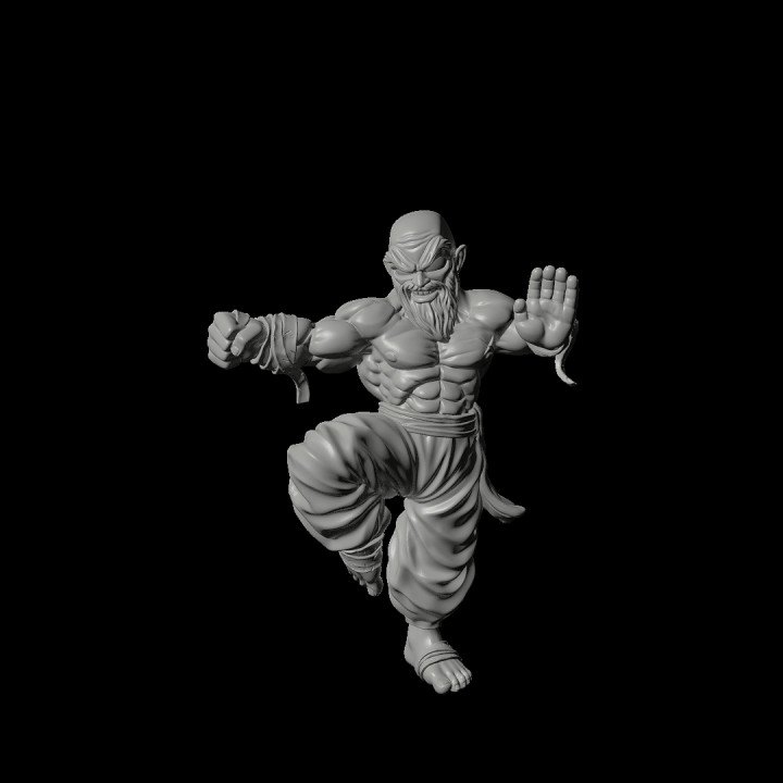 3D Printable Human Monk in 2 poses by Greg Kourakos