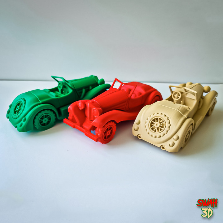 3D Printable Special clasic roadster car by Petr