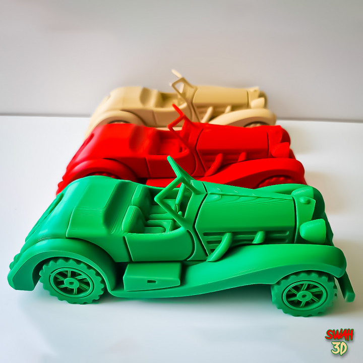 3D Printable Special clasic roadster car by Petr