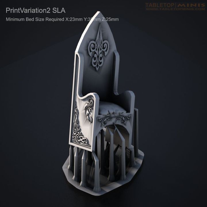 3D Printable Fancy Banquet Chair by TableTopMinis