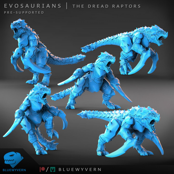 3D Printable Evosaurians - Complete Set (Modular) by BlueWyvern