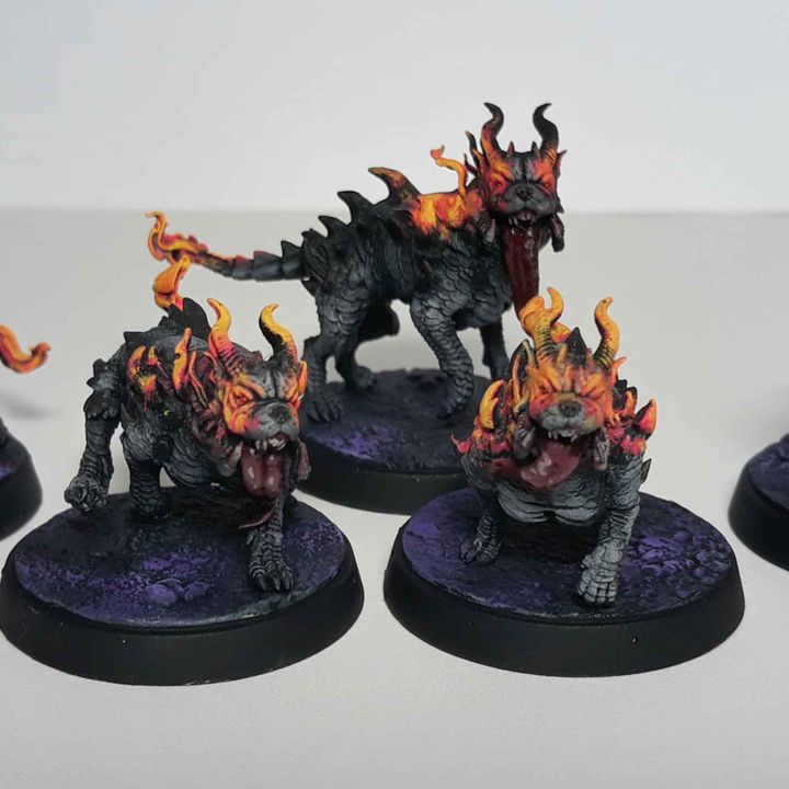 3D Print of Hell Hounds | PRESUPPORTED | Hell Heist by erridian