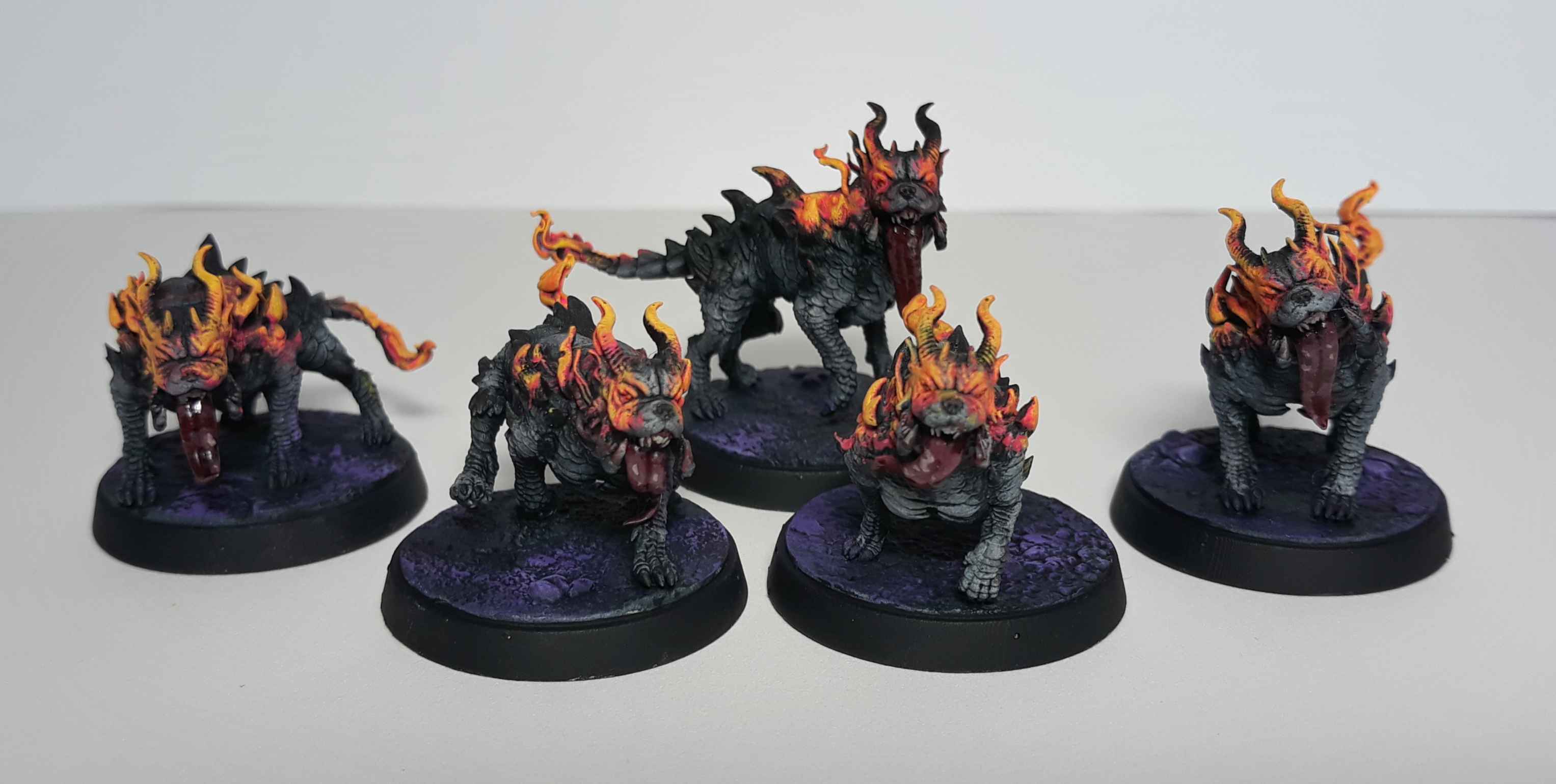 3D Printable Hell Hounds | PRESUPPORTED | Hell Heist by The Dragon Trappers Lodge