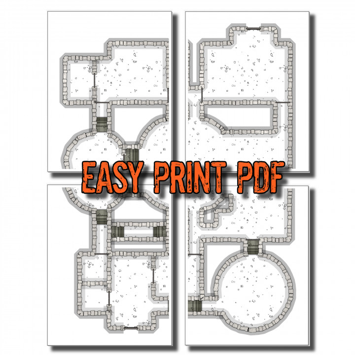 3D Printable Sanctuary of Magical Lore 16" x 21" - Session Dungeon Map ...