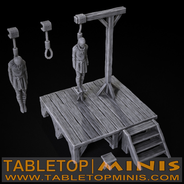 3D Printable Small Gallows by TableTopMinis