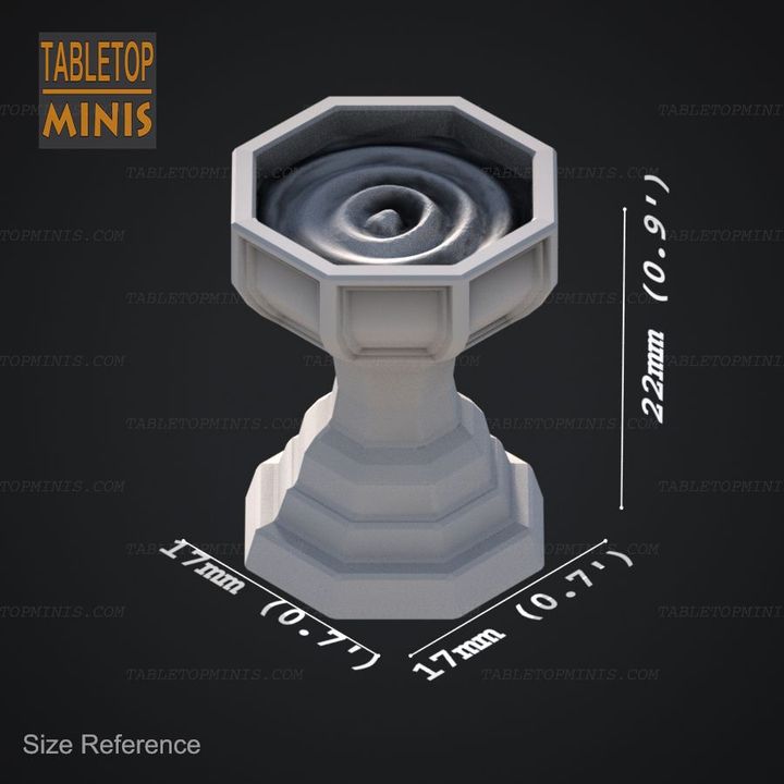 3D Printable Holy Water Font by TableTopMinis