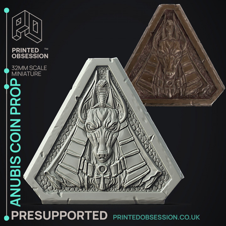 3D Printable Anubis Coin - Prop - Side Quest Shop - PRESUPPORTED ...
