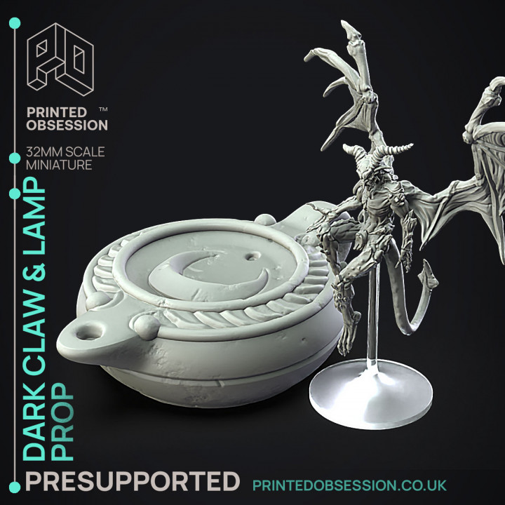 3D Printable Dark Claw Demon & Lamp - Prop & Miniature - PRESUPPORTED ...