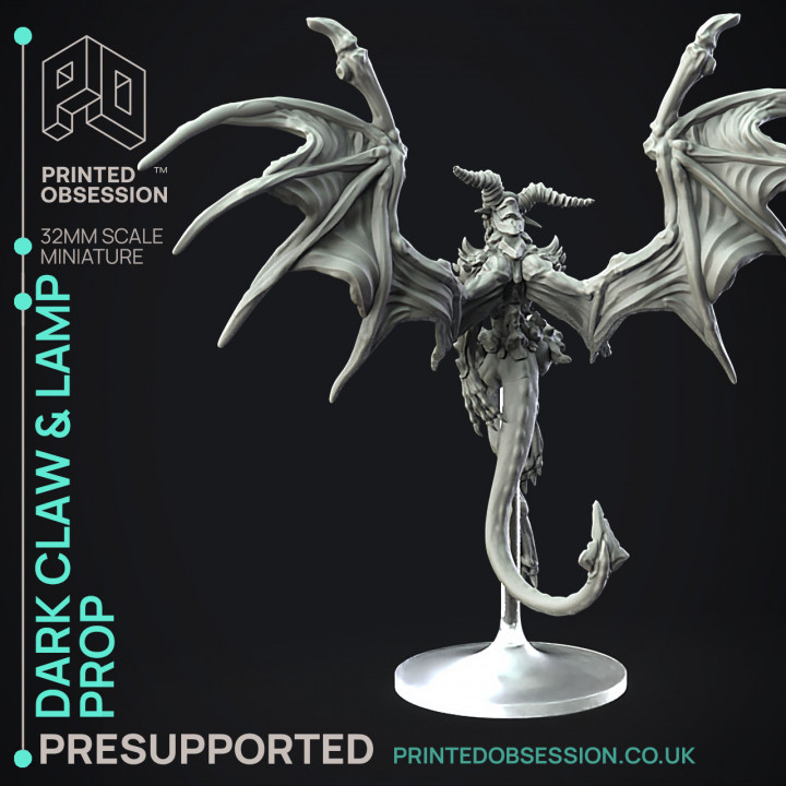 3D Printable Dark Claw Demon & Lamp - Prop & Miniature - PRESUPPORTED ...