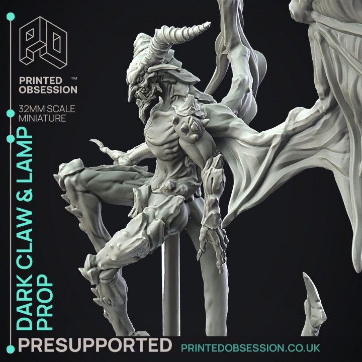 3D Printable Dark Claw Demon & Lamp - Prop & Miniature - PRESUPPORTED ...