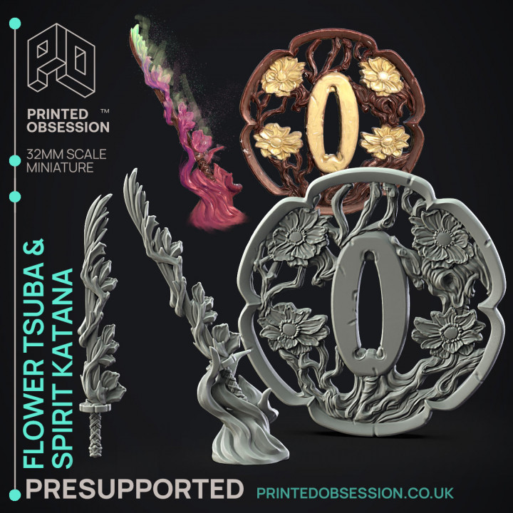 3D Printable Flower Tusba - Prop & Spirit wepon - PRESUPPORTED ...