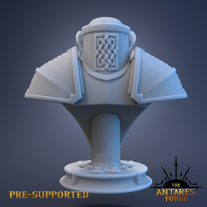 3D Printable Dwarf Veteran Bust by The Antares Forge